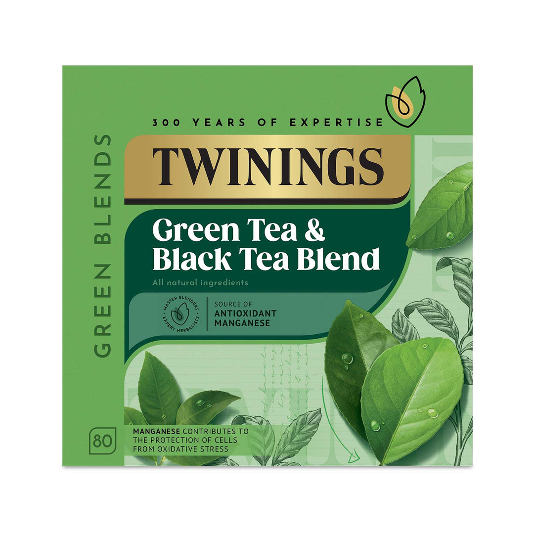 Twinings Green Tea & Black Tea Blend - 80 Tea Bags