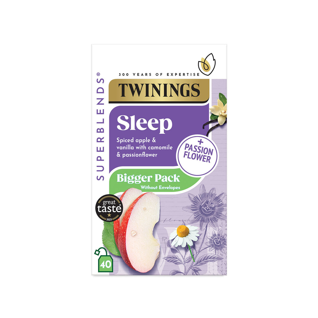 Superblends Sleep Tea Spiced Apple, Vanilla & Camomile - 40 Tea Bags ...