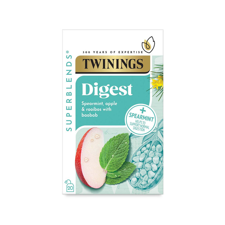 Superblends Digest Tea Spearmint, Apple & Rooibos 20 Envelopes – Twinings