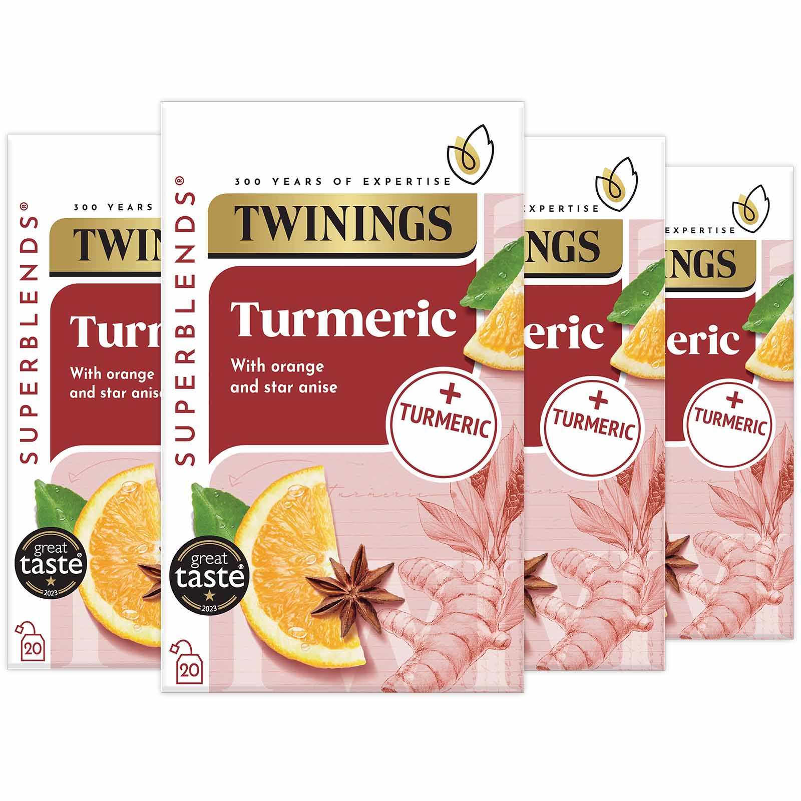 Superblends Turmeric Tea Orange & Star Anise 4 x 20 Envelopes – Twinings