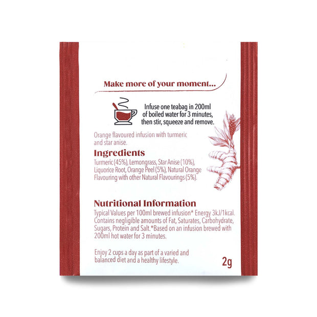 Superblends Turmeric Tea Orange & Star Anise Green Tea 20 Envelopes ...