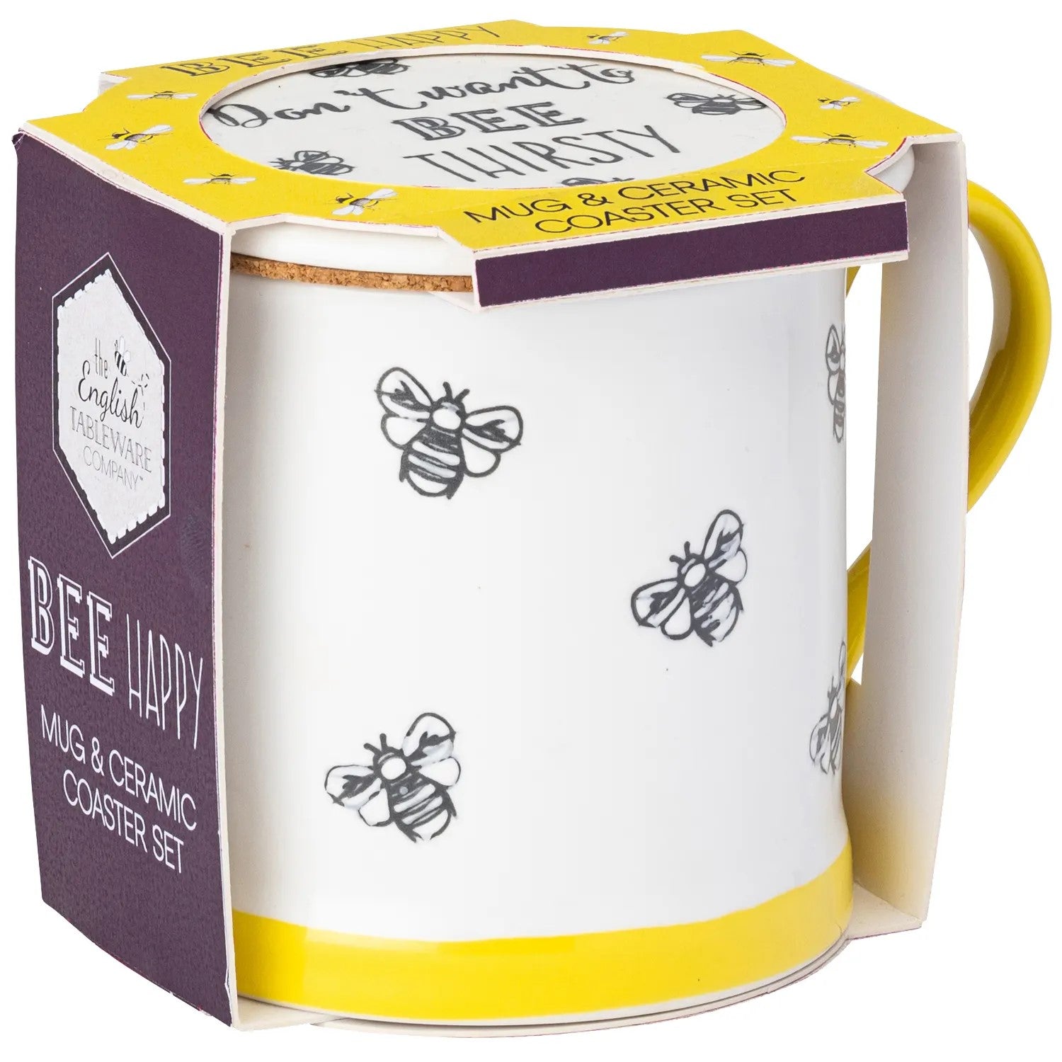 The English Tableware Company Bee Happy Mug & Coaster Set – Twinings