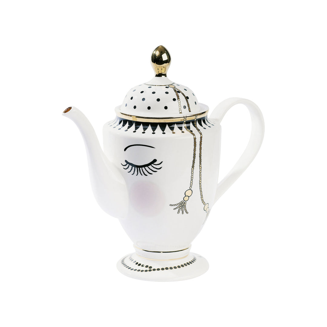 Twinings Ceramic Teapot - Vintage Teapot - Miss Etoile Eyes Teapot ...