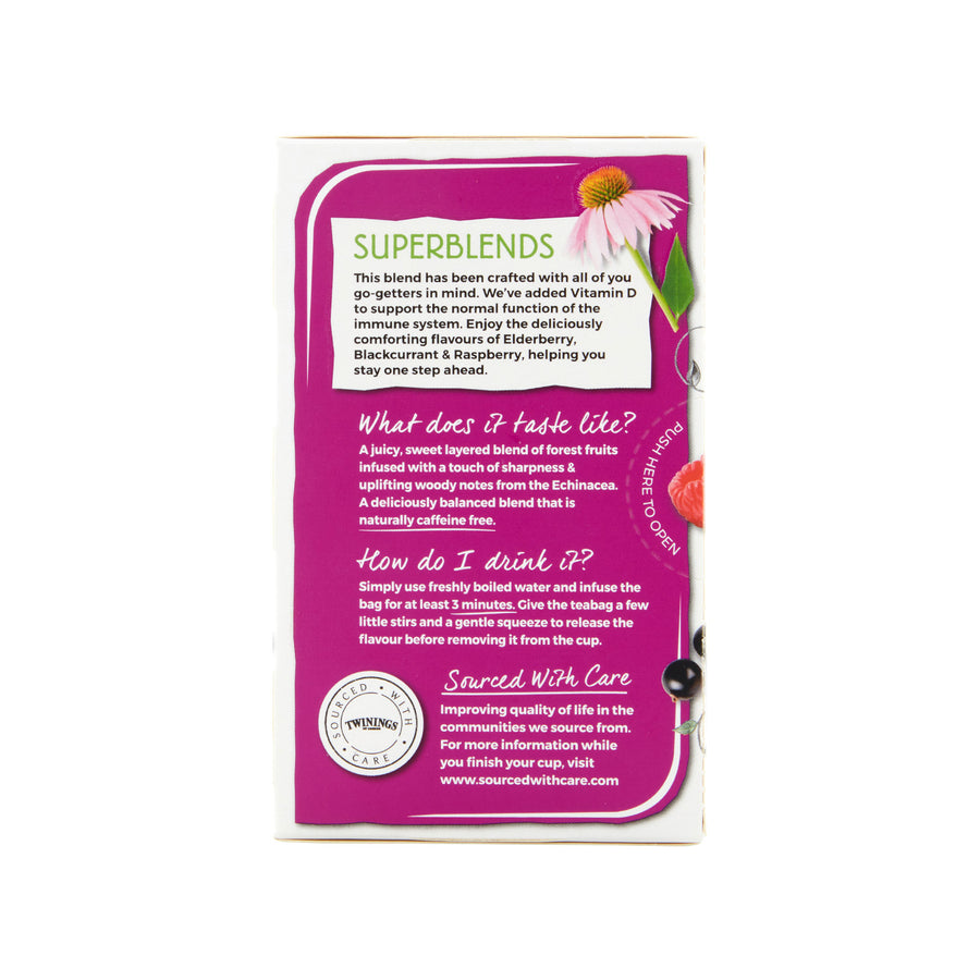 Twinings – Superblends Immune Support Tea – Blackcurrant & Raspberry ...