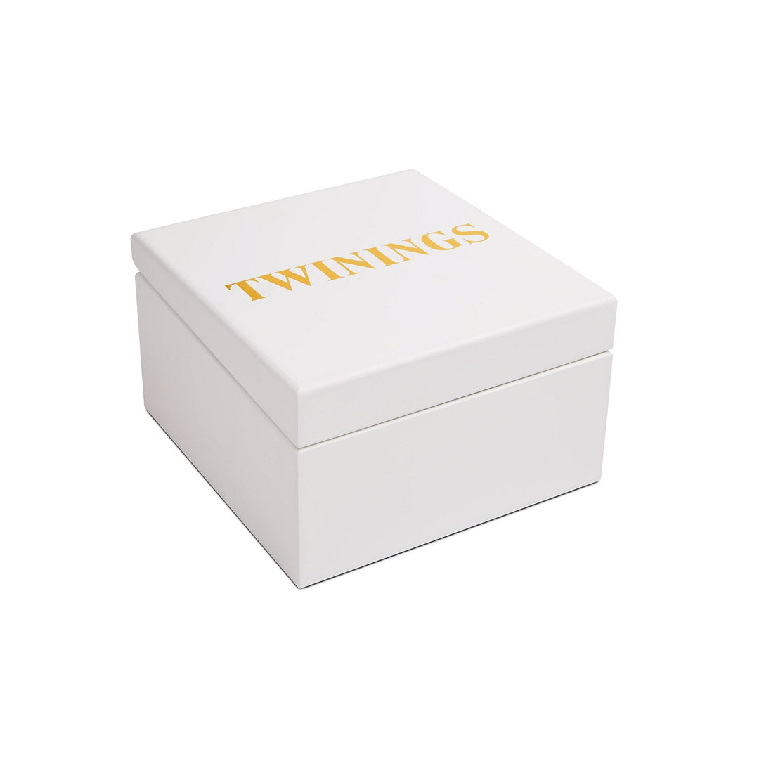 Twinings White Wooden Tea Box - 4 Compartment Empty