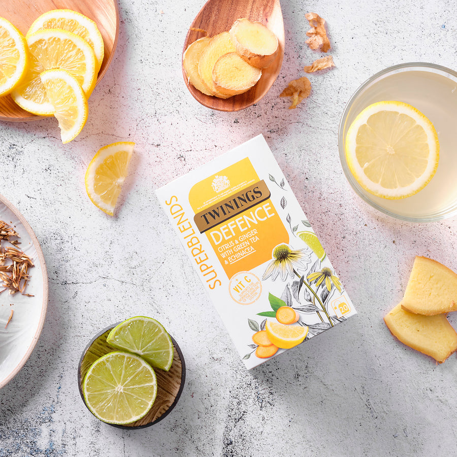 Twinings – Superblends Defence Tea – Citrus & Ginger with Green Tea ...