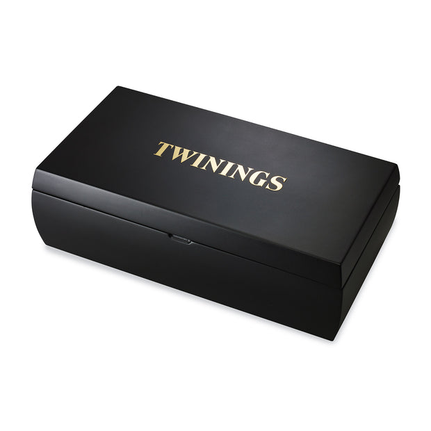 Twinings Black Wooden Tea Box - 8 Compartment Filled