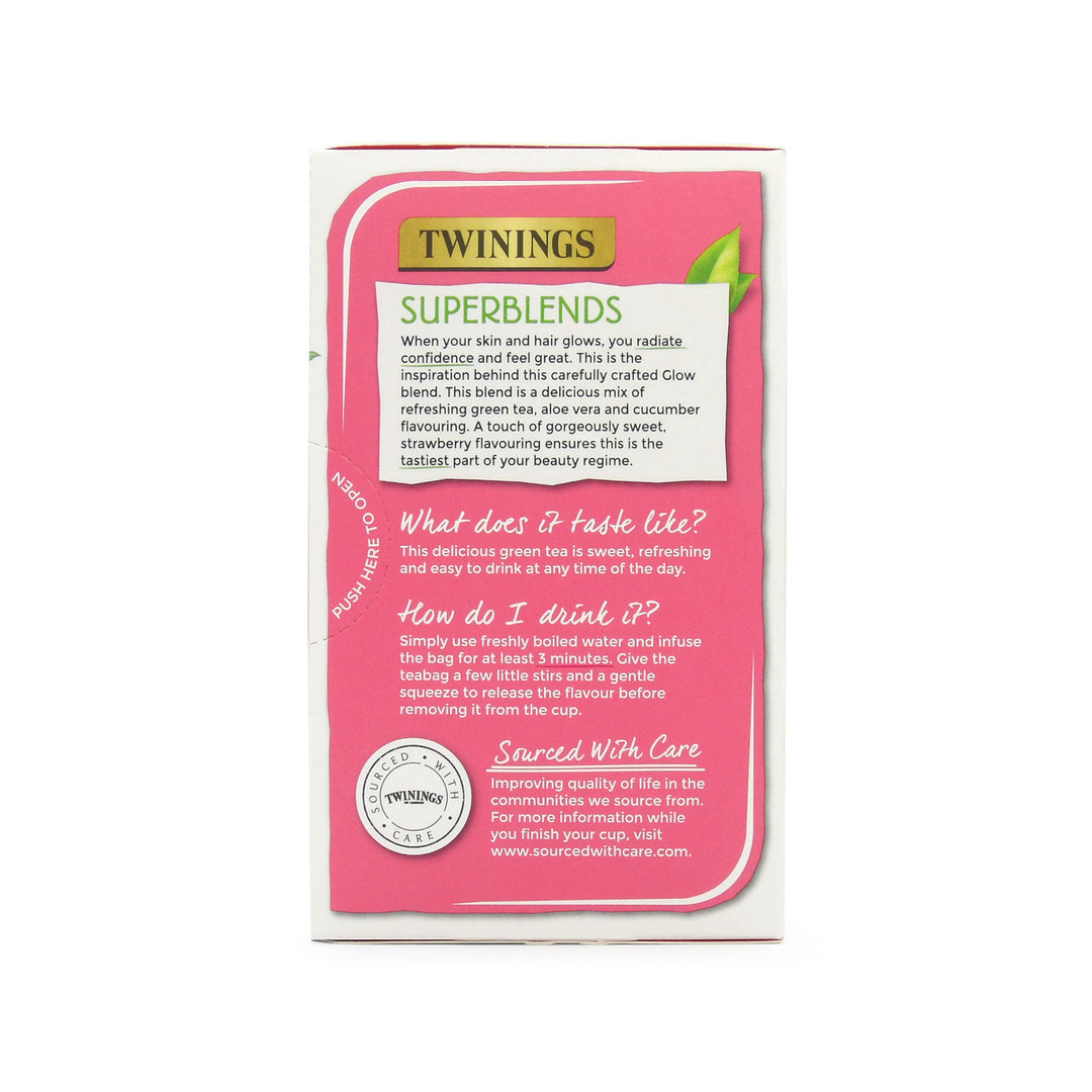 Twinings – Superblends Glow Tea – Strawberry & Cucumber with Green Tea ...