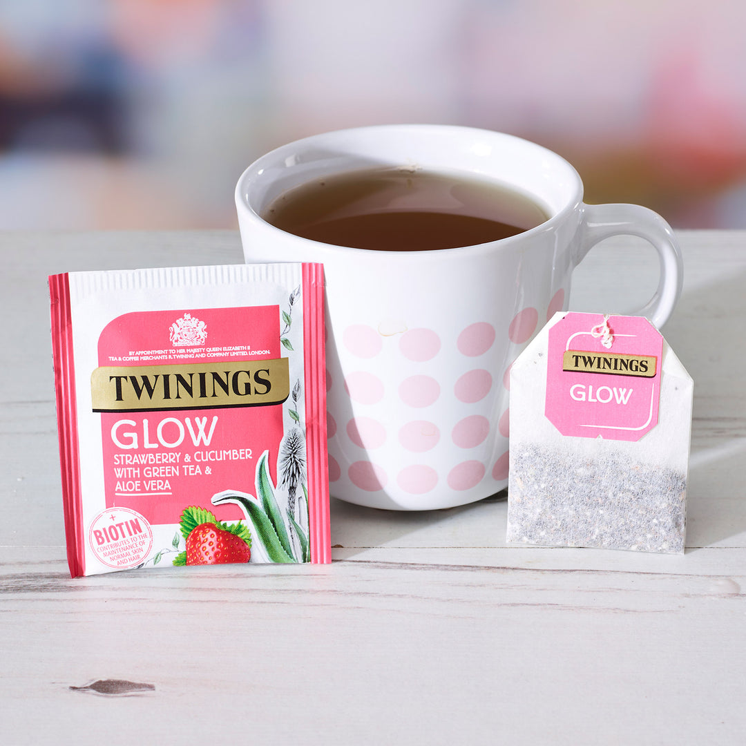 Twinings – Superblends Glow Tea – Strawberry & Cucumber with Green Tea ...
