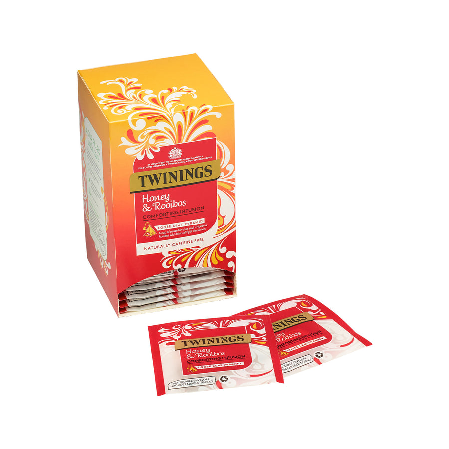 Twinings Honey & Rooibos - 15 Pyramid Bags (Individually Wrapped)