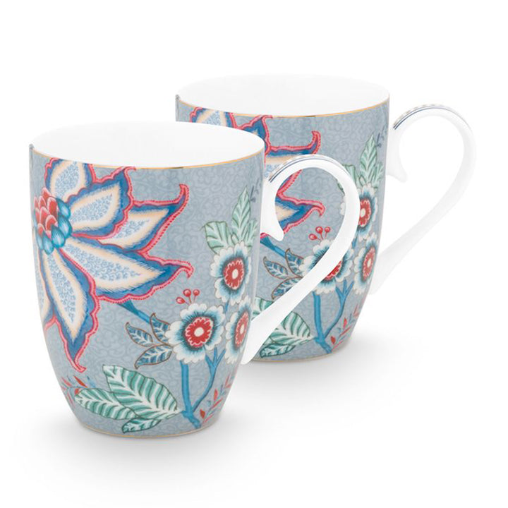 Pip Studio Flower Festival Set of 2 Mugs - Light Blue – Twinings