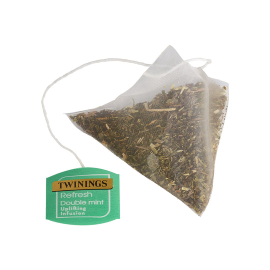Twinings Refresh Double Mint - 15 Pyramid Bags (Individually Wrapped)
