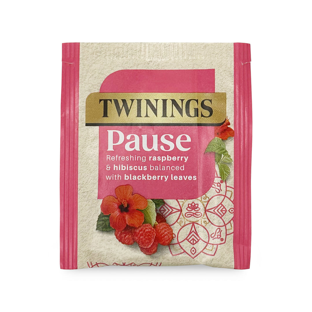Soulful Blends Pause Tea – Raspberry & Hibiscus – 20 Envelopes – Twinings
