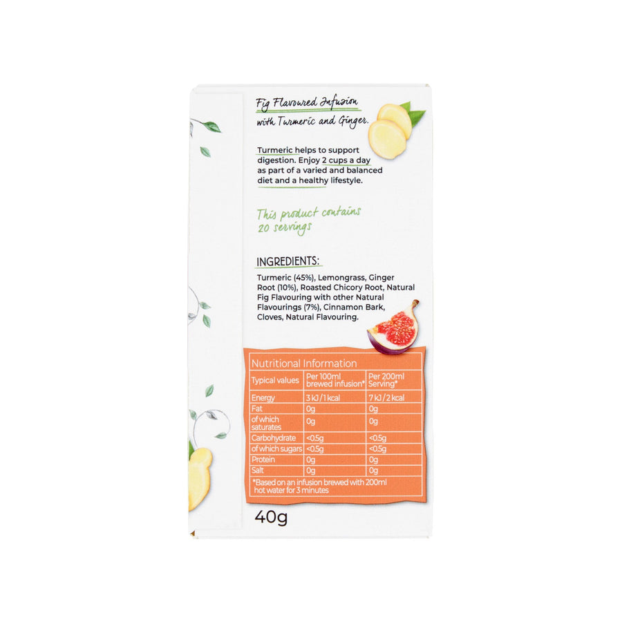 Superblends Digest Tea Ginger & Turmeric with Fig 4 x 20 Envelopes ...